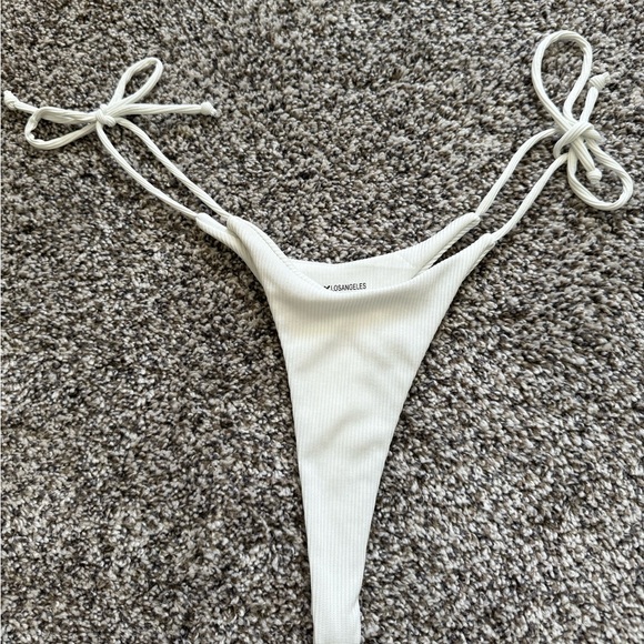 Boutine LA | Swim | Boutine La White Ribbed Hi Beachy Bottoms Small | Poshmark